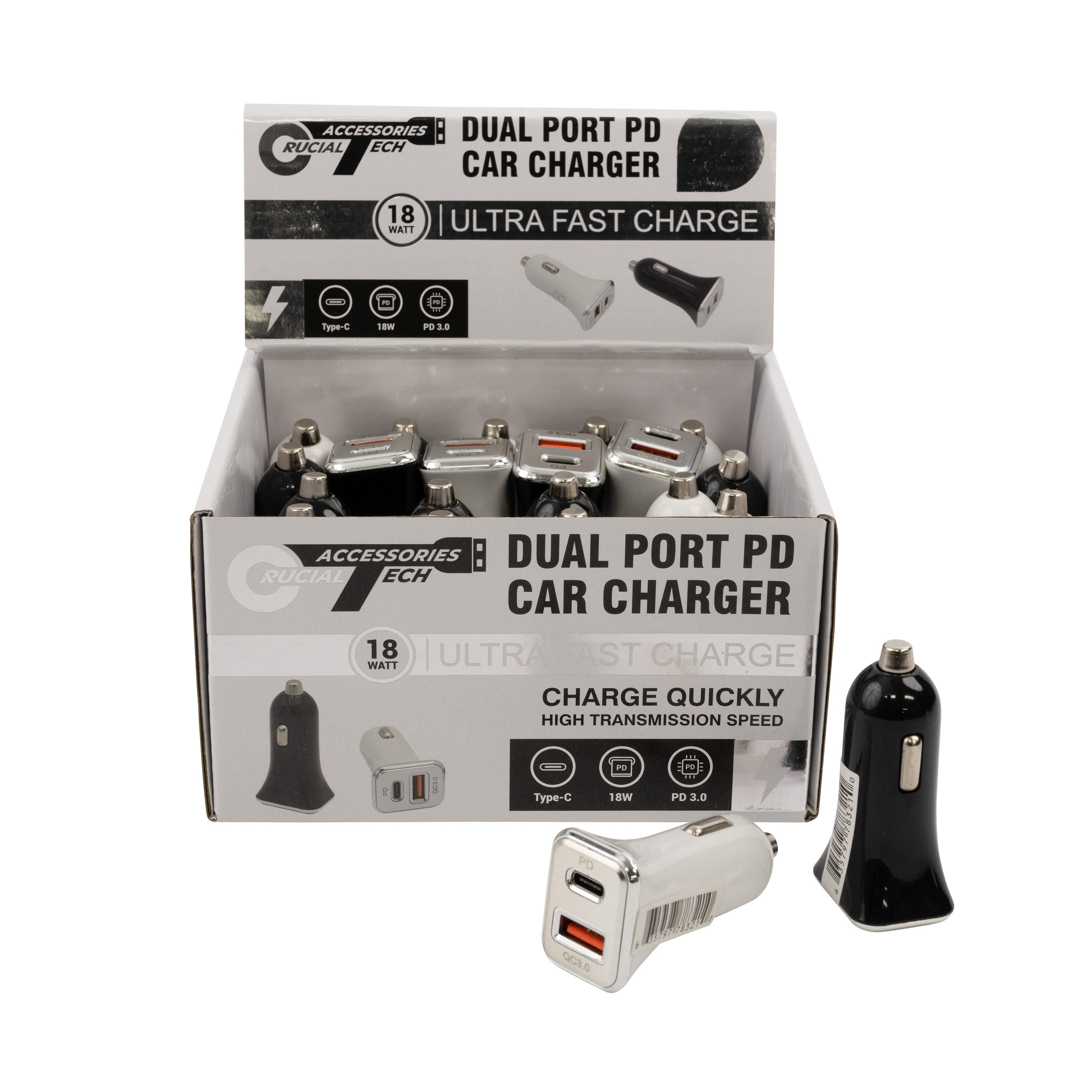 CHR78321- True Car USB/Type C 18W 25ct – Reece Distributing Inc